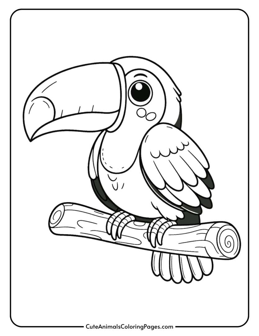 Toucan Coloring Pages (7 Free Printable Pages) - Cute Animals Coloring ...