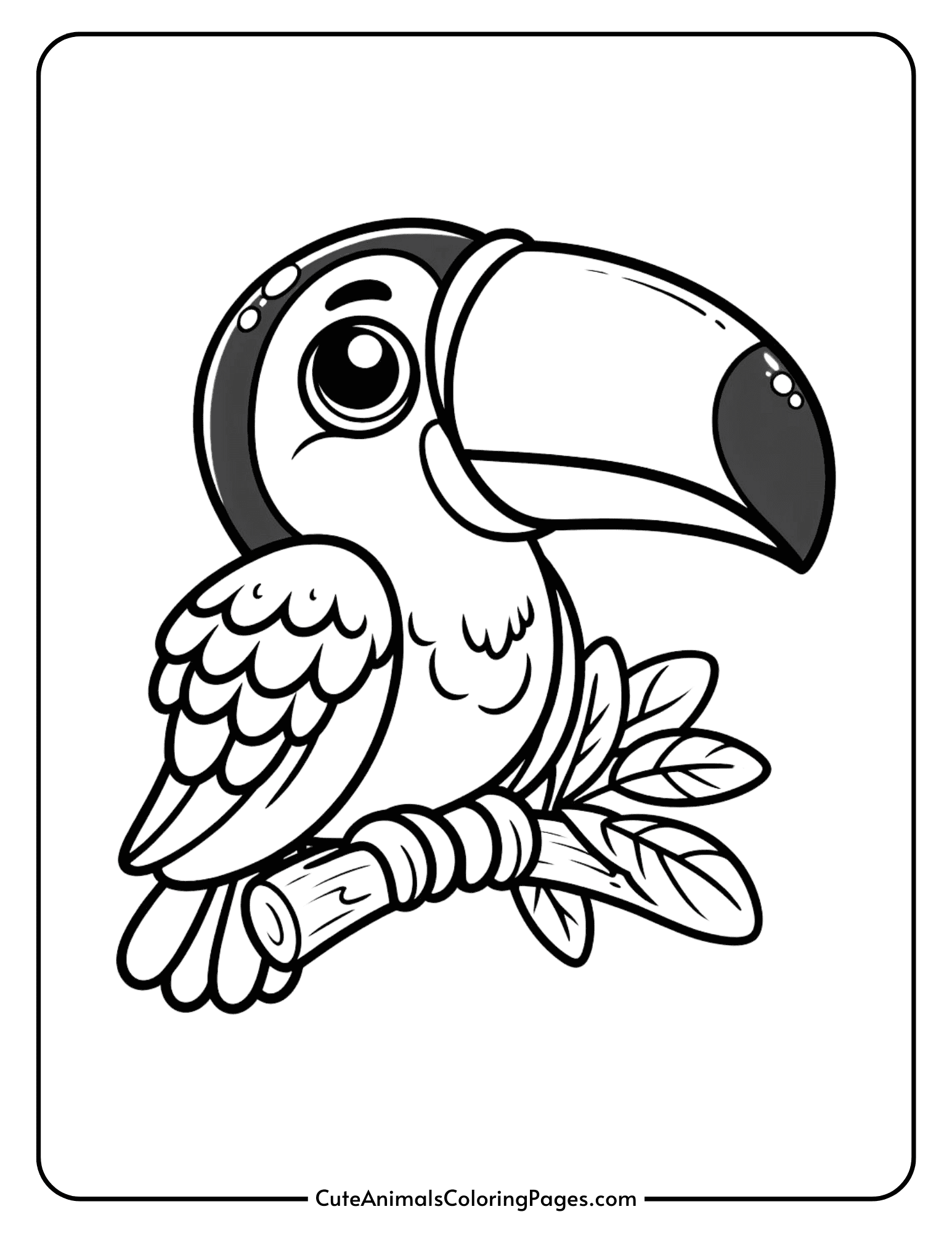 Toucan Coloring Pages (7 Free Printable Pages) - Cute Animals Coloring ...