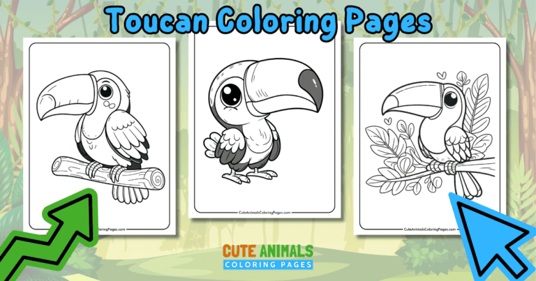 Jungle Animals Coloring Pages (Free Printable Pages) - Cute Animals ...