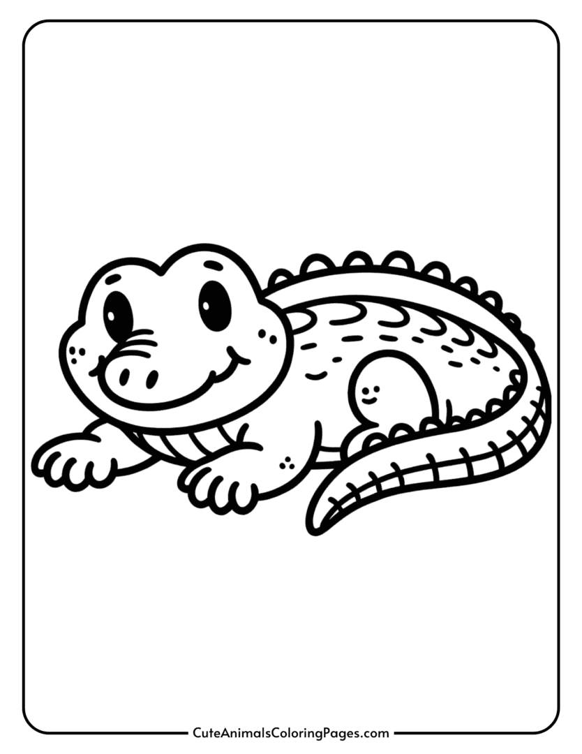 Crocodile Coloring Pages (8 Free Printable Pages) - Cute Animals ...