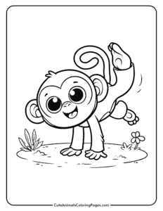 Monkey Coloring Pages (12 Free Printable Pages) - Cute Animals Coloring ...