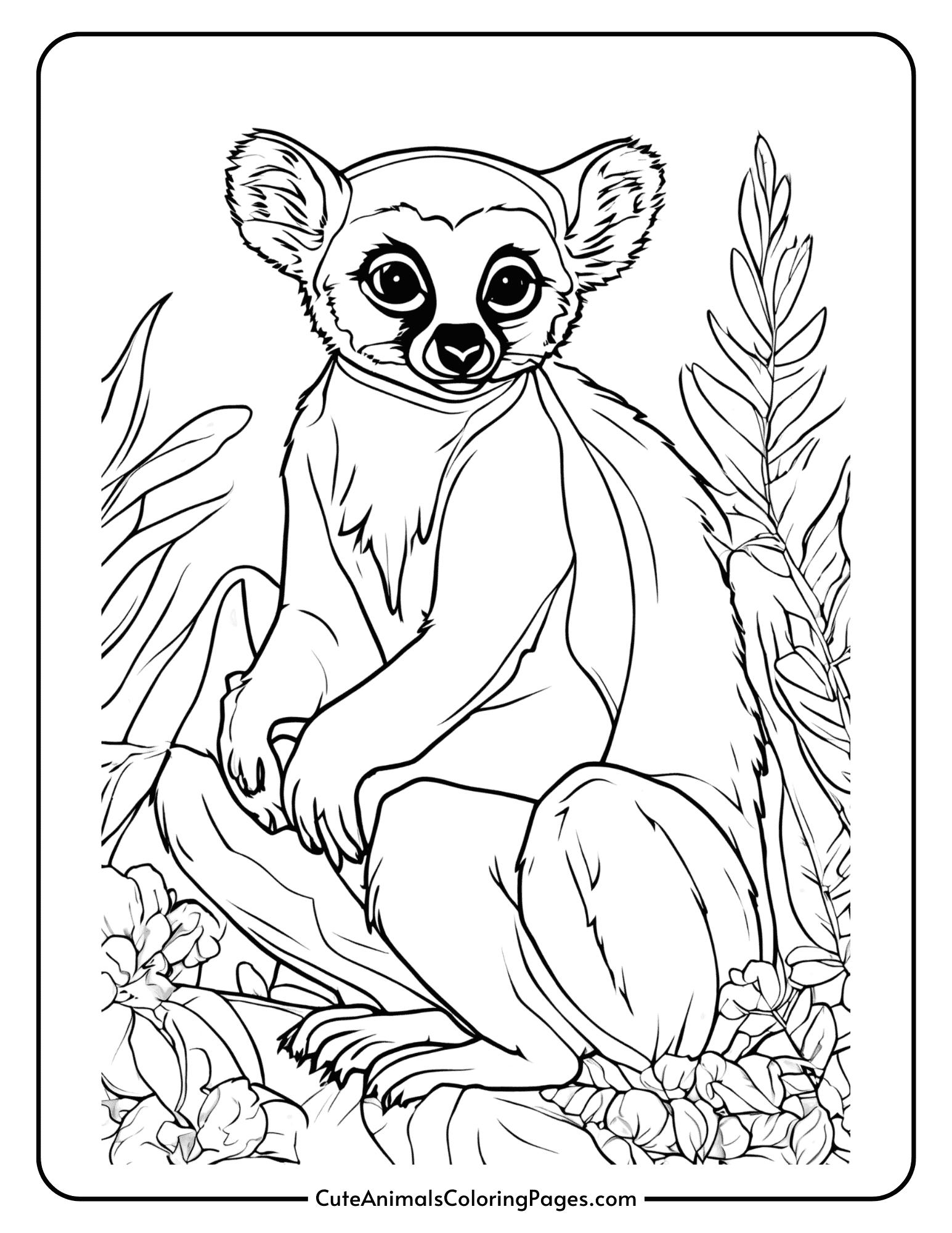 Lemur Coloring Pages (7 Free Printable Pages) - Cute Animals Coloring Pages