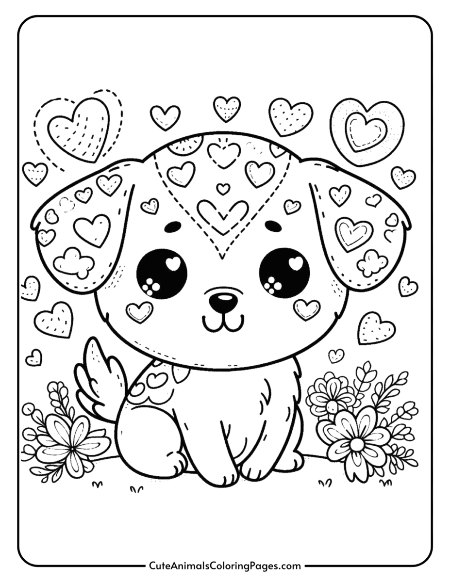Cute Dog Coloring Pages (13 Free PDF Pages) - Cute Animals Coloring Pages