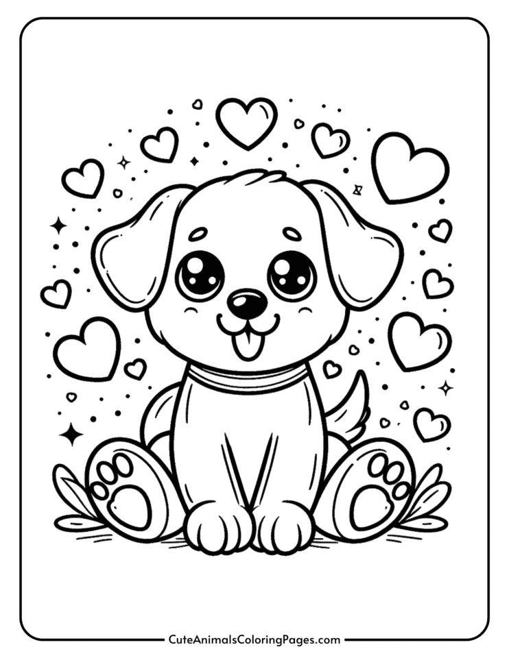 Cute Dog Coloring Pages (13 Free PDF Pages) - Cute Animals Coloring Pages
