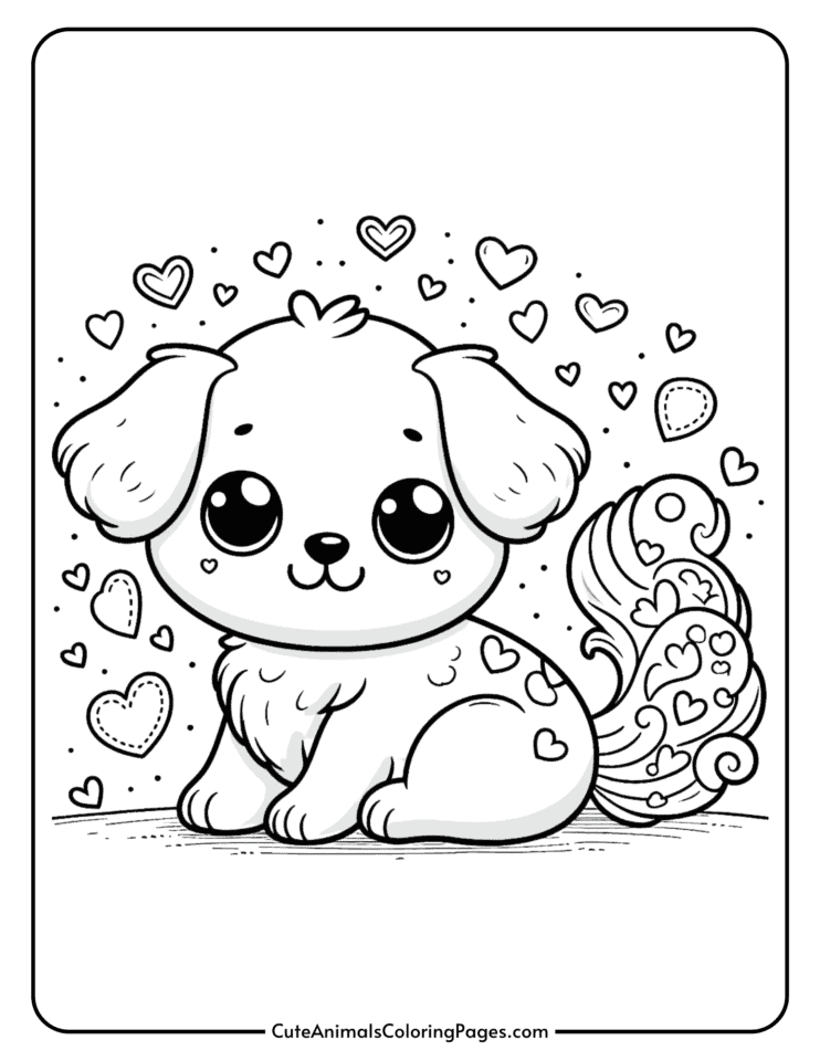 Cute Dog Coloring Pages (13 Free PDF Pages) - Cute Animals Coloring Pages