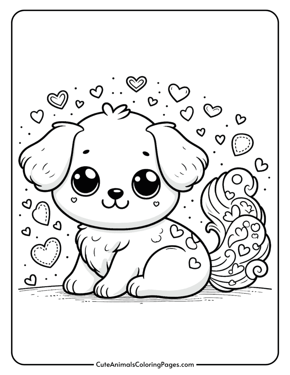 Cute Dog Coloring Pages (13 Free PDF Pages) - Cute Animals Coloring Pages