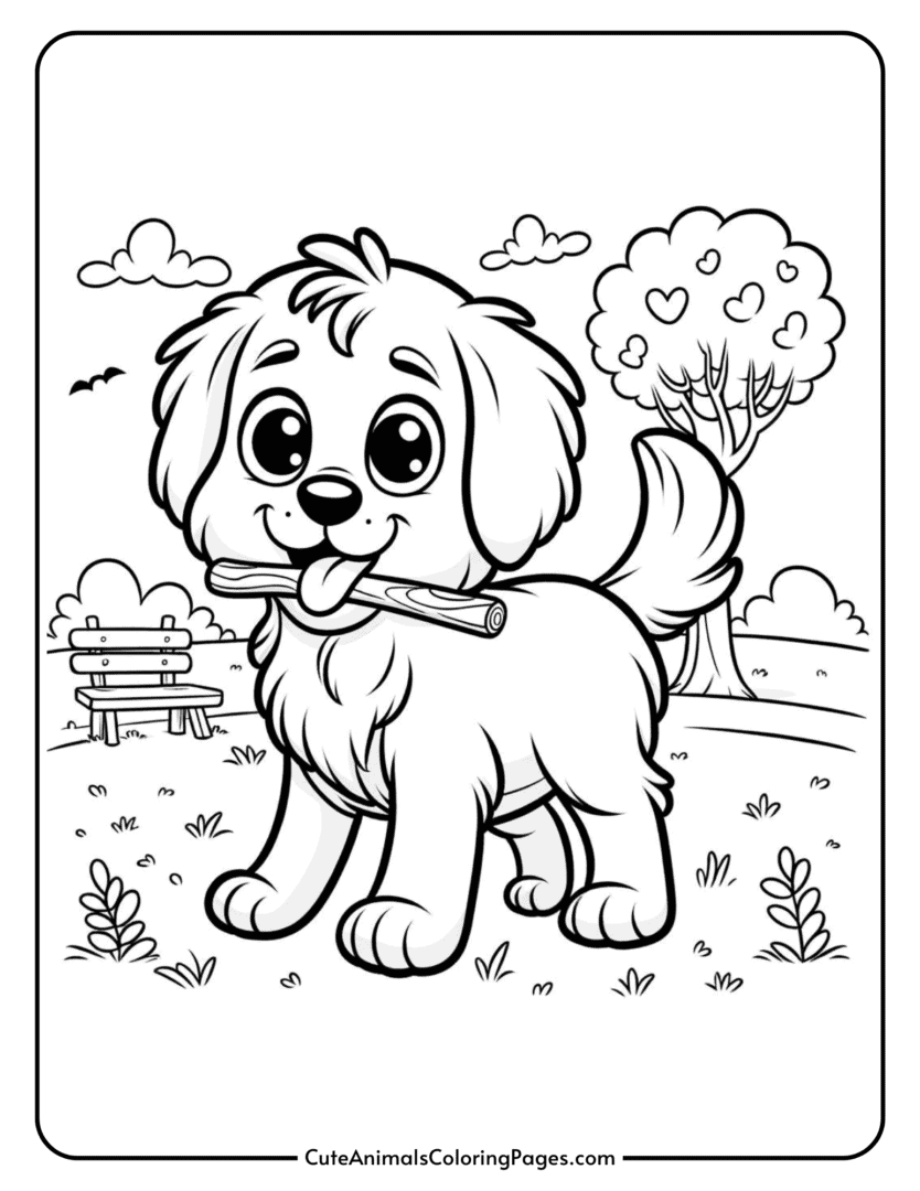 Cute Dog Coloring Pages (13 Free PDF Pages) - Cute Animals Coloring Pages