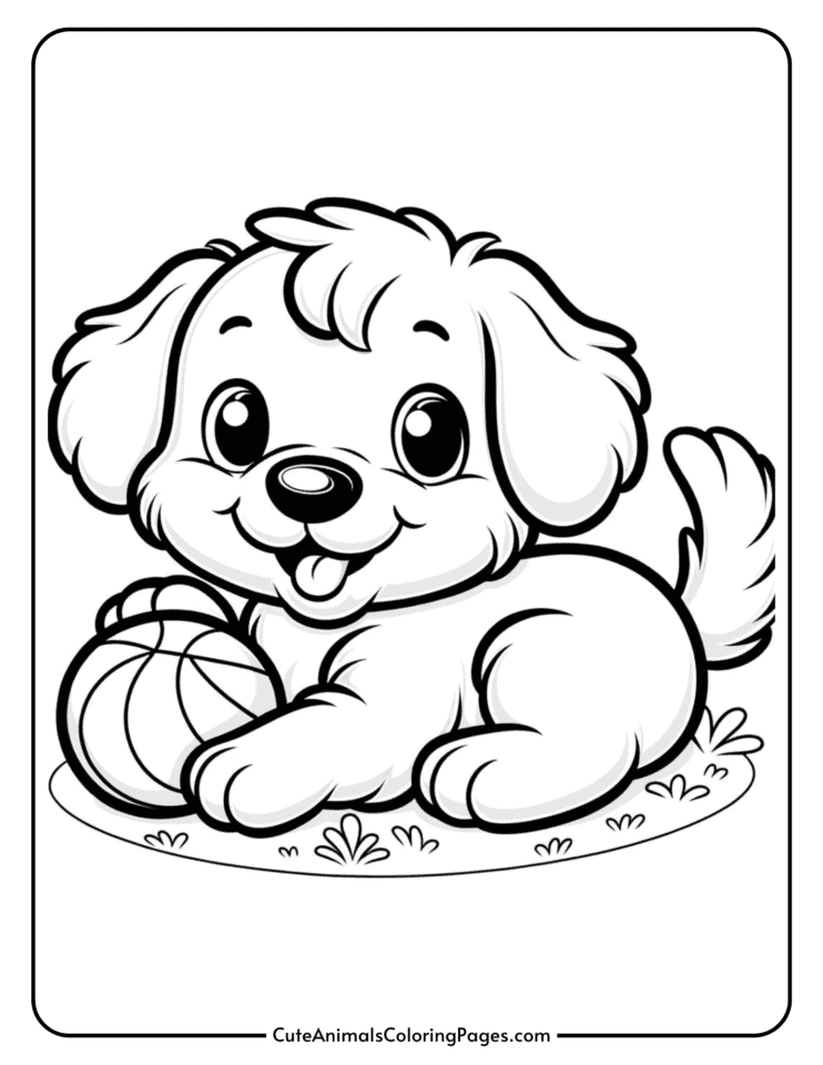 Cute Dog Coloring Pages (13 Free PDF Pages) - Cute Animals Coloring Pages
