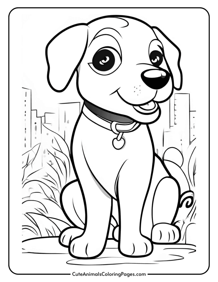 Cute Dog Coloring Pages (13 Free PDF Pages) - Cute Animals Coloring Pages
