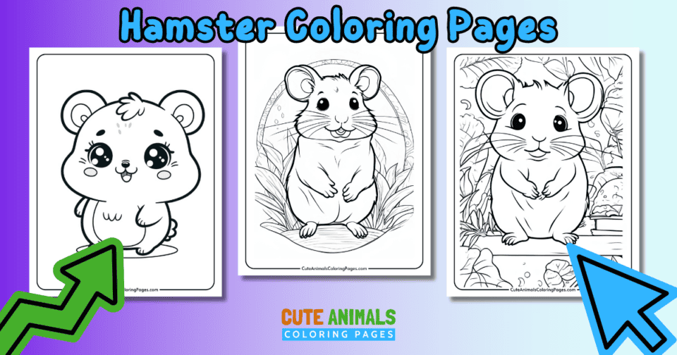 Pets Coloring Pages (Free Printable PDF Pages) - Cute Animals Coloring ...