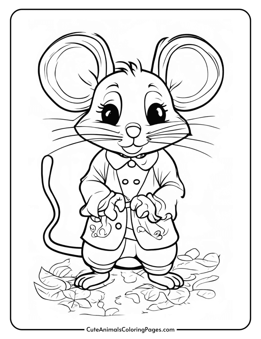 Mouse Coloring Pages (8 Free Printable Pages) - Cute Animals Coloring Pages