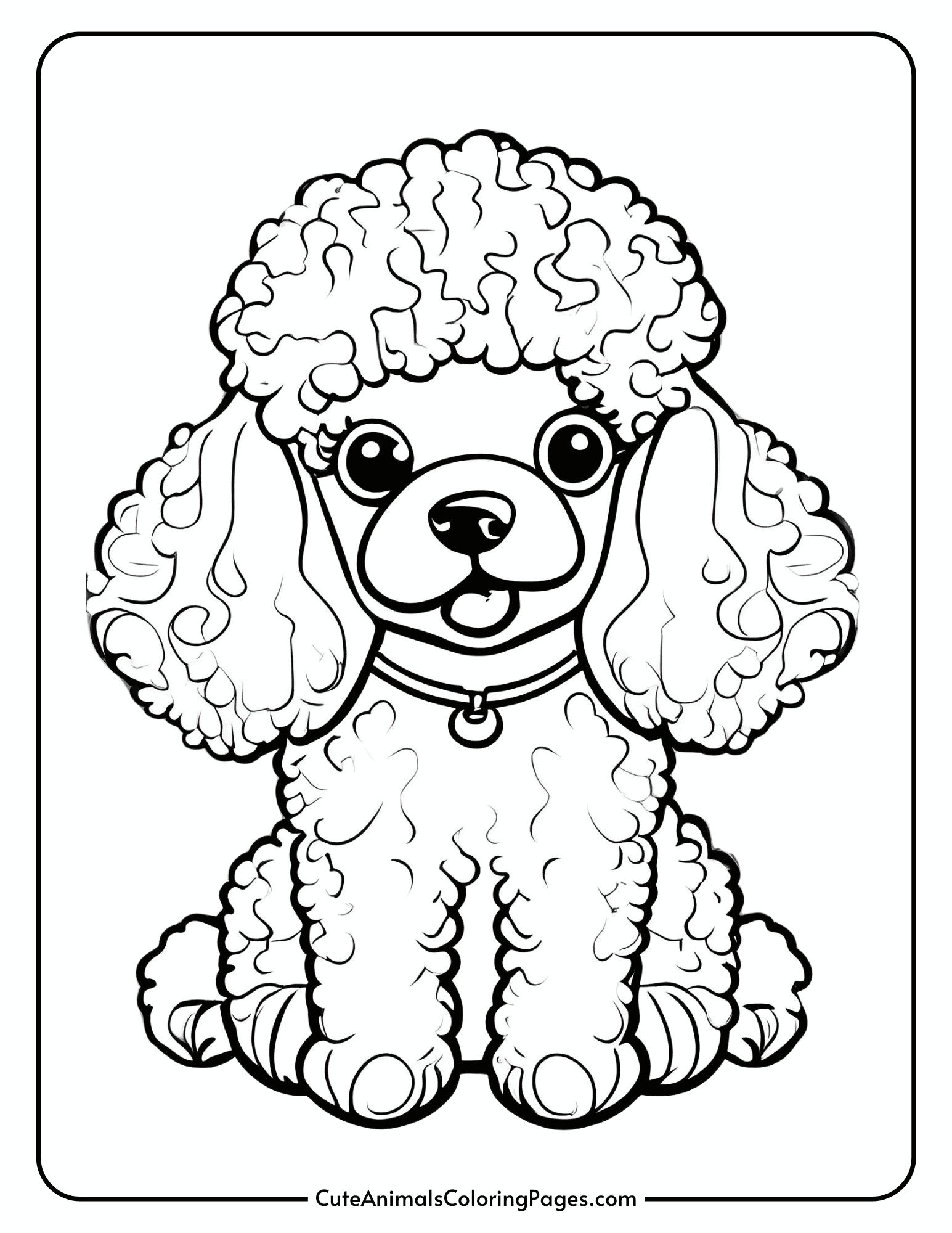 Poodle Coloring Pages (7 Free Printable Pages) - Cute Animals Coloring ...