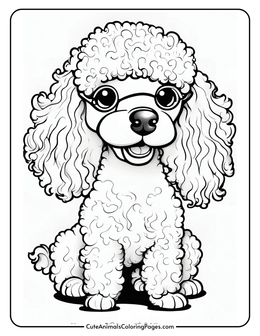 Poodle Coloring Pages (7 Free Printable Pages) - Cute Animals Coloring ...