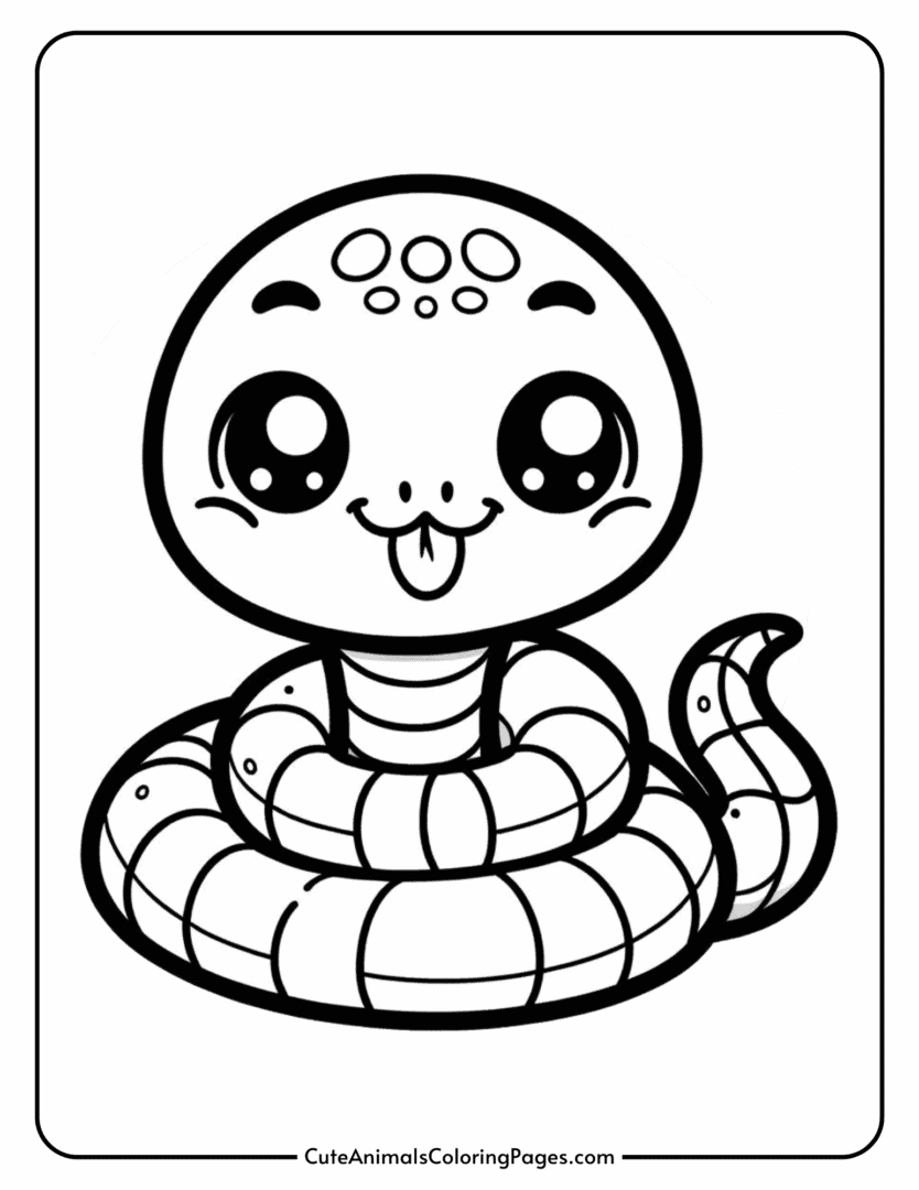 Snake Coloring Pages (5 Free Printable Pages) - Cute Animals Coloring Pages