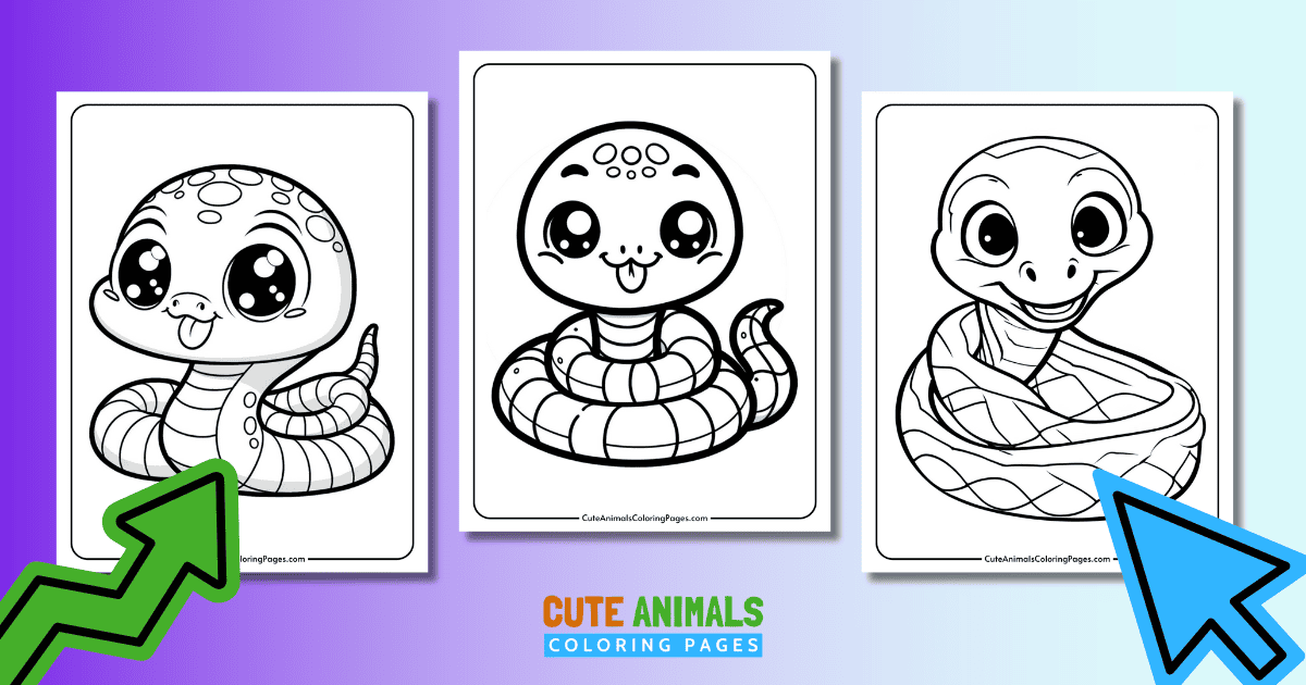 Snake Coloring Pages (5 Free Printable Pages) - Cute Animals Coloring Pages