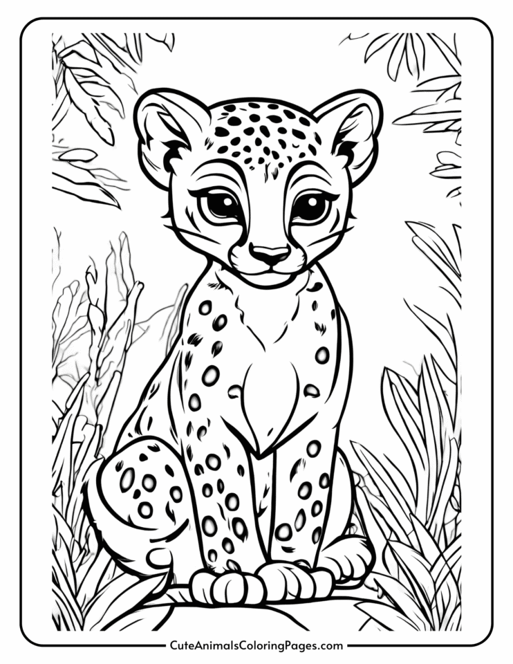 Cheetah Coloring Pages (10 Free Printable Pages) - Cute Animals ...