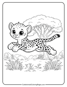 Cheetah Coloring Pages (10 Free Printable Pages) - Cute Animals ...