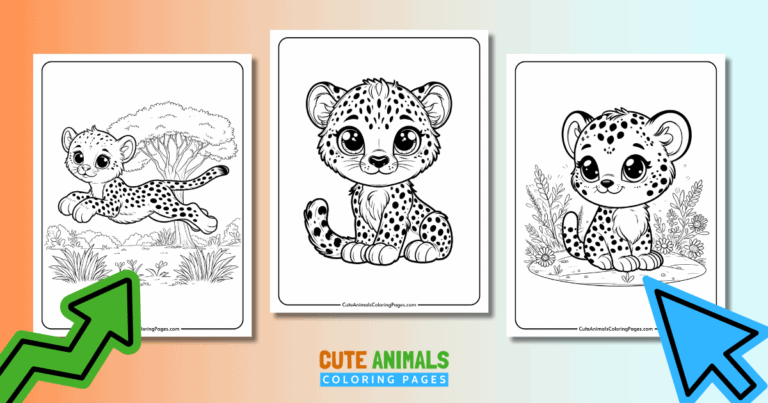Cheetah Coloring Pages (10 Free Printable Pages) - Cute Animals ...