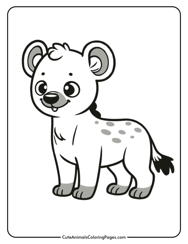 Hyena Coloring Pages (7 Free Printable Pages) - Cute Animals Coloring Pages
