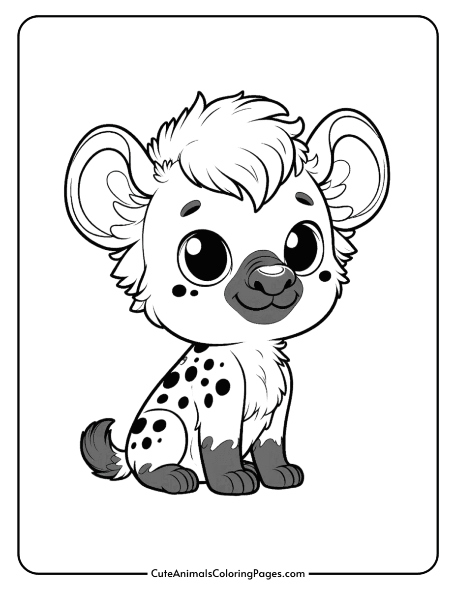 Hyena Coloring Pages (7 Free Printable Pages) - Cute Animals Coloring Pages