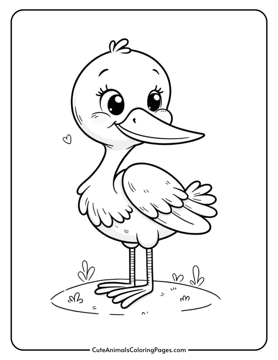Stork Coloring Pages (7 Free Printable Pages) - Cute Animals Coloring Pages
