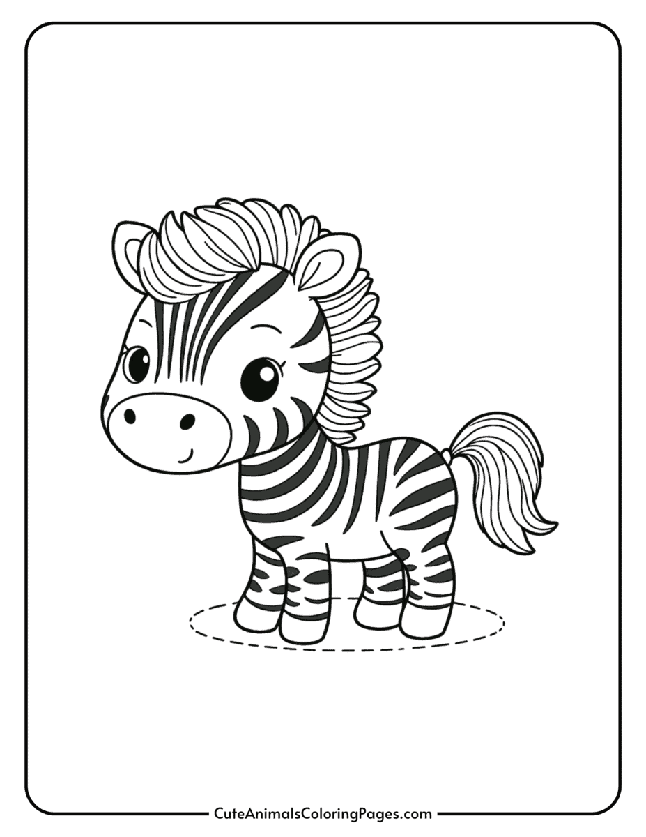 Zebra Coloring Pages (5 Free Printable Pages) - Cute Animals Coloring Pages