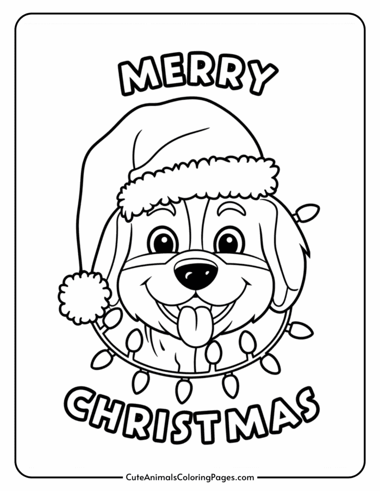 Christmas Dog Coloring Pages (10 Free PDF Pages for Kids) - Cute ...