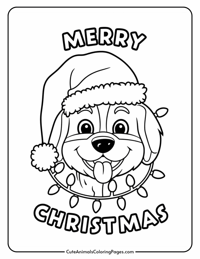 Christmas Dog Coloring Pages (10 Free PDF Pages for Kids) - Cute ...