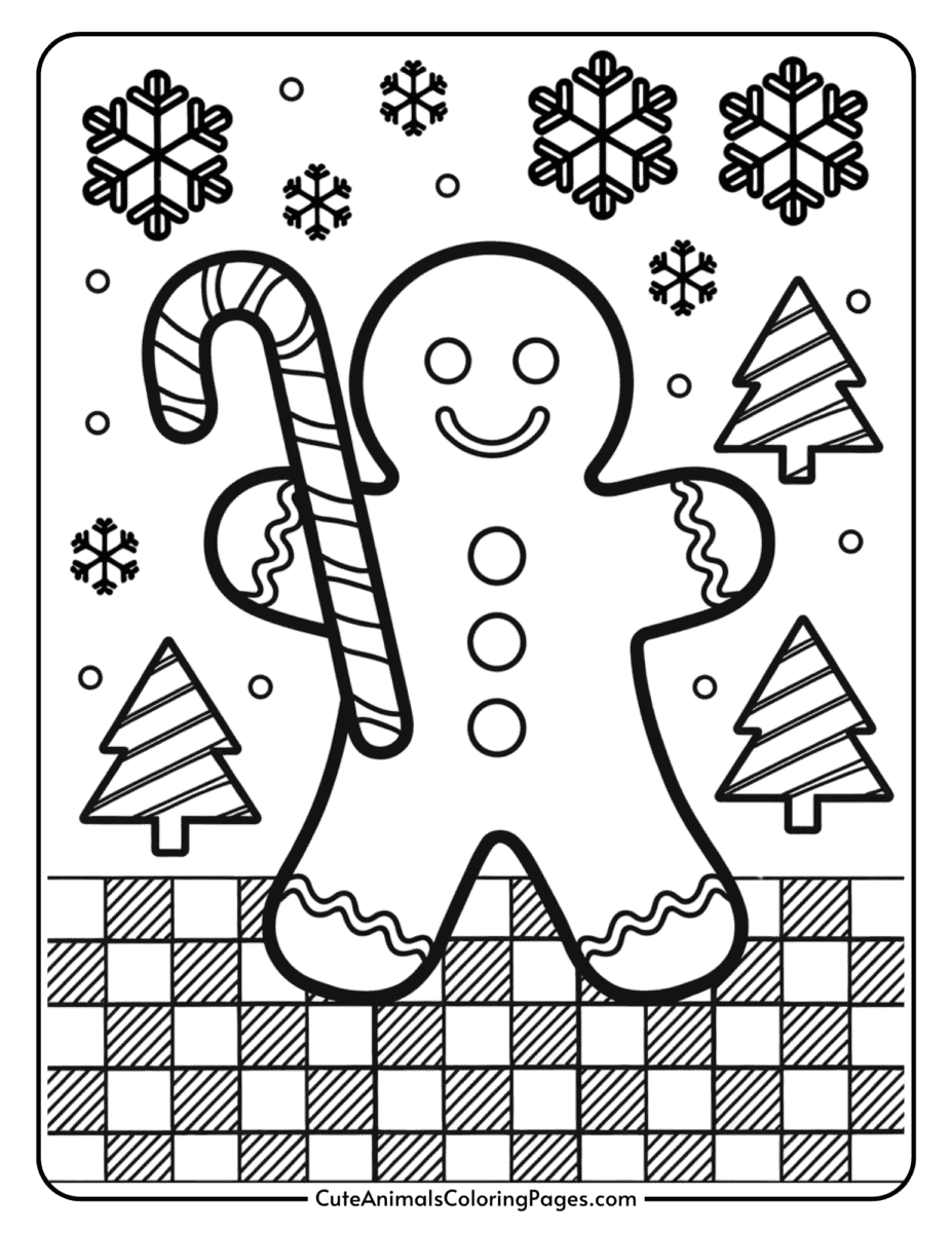 Gingerbread Man Coloring Page (12 Fun PDF Printable Pages) - Cute ...