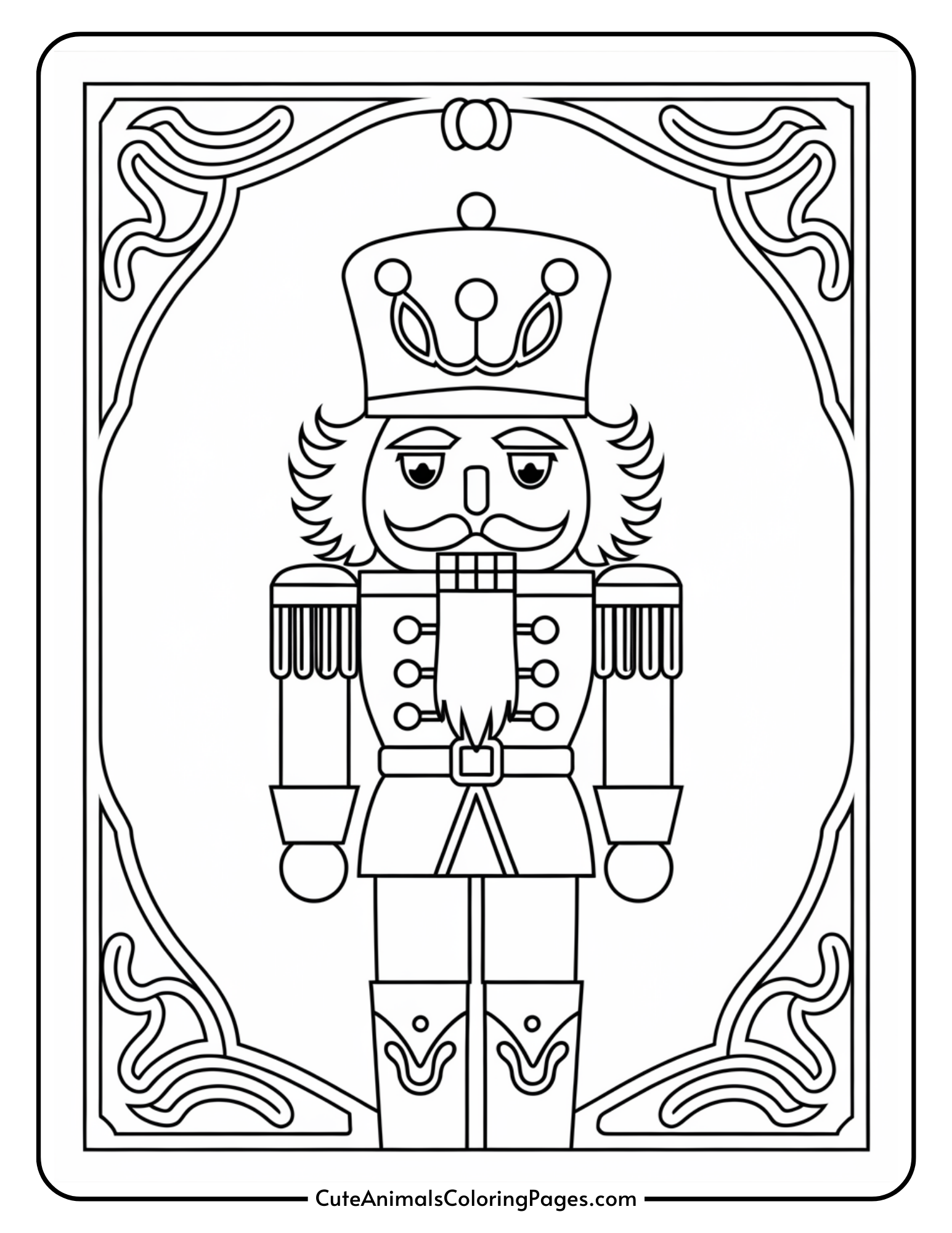 Nutcracker Christmas Coloring Page Woo Jr Kids Activities