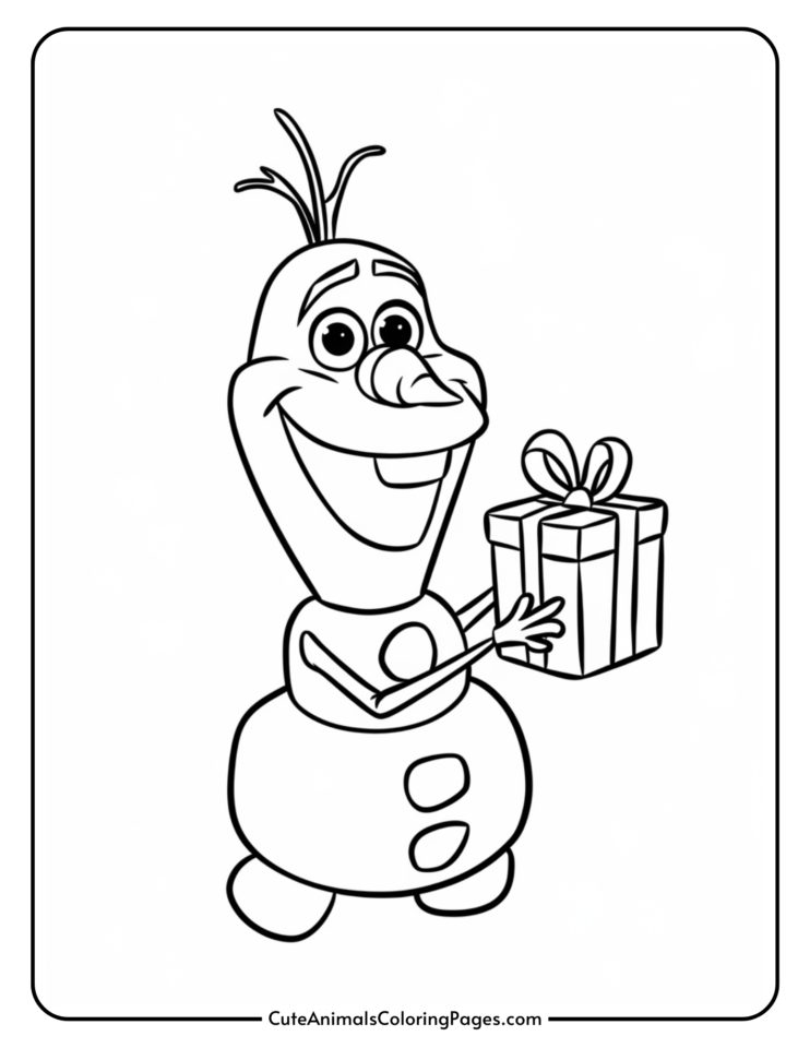 Olaf Coloring Pages (9 Free Printable Pages) - Cute Animals Coloring Pages