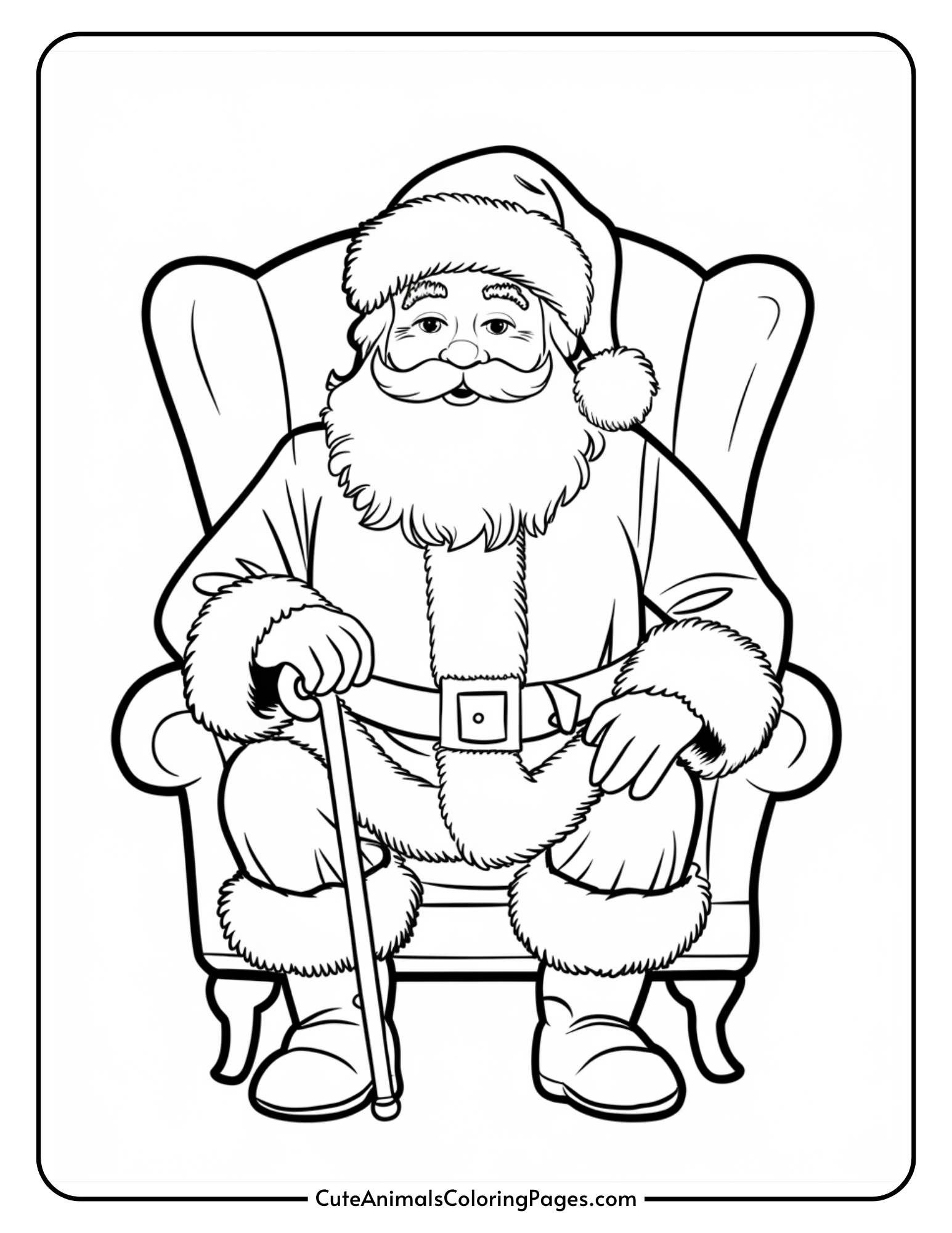 Santa Claus Coloring Pages (10 Free Printable Pages) - Cute Animals ...