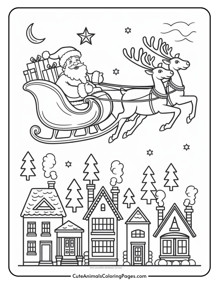 Santa Claus Coloring Pages (10 Free Printable Pages) - Cute Animals ...
