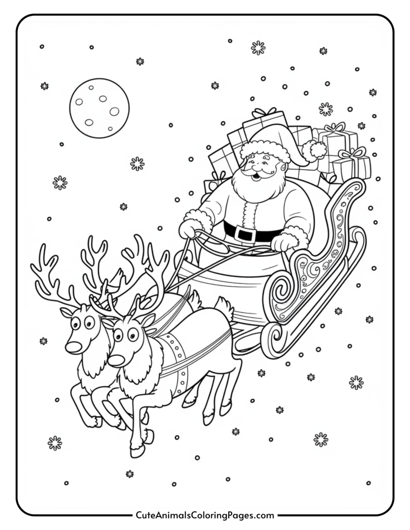 Santa Claus Coloring Pages (10 Free Printable Pages) - Cute Animals ...