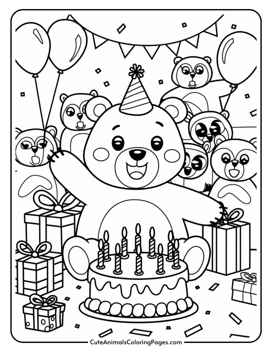 Bear Coloring Pages (10 Free Printable Pages) - Cute Animals Coloring Pages