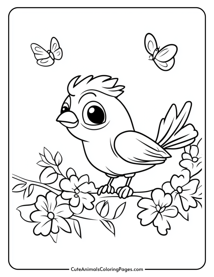 Cardinal Coloring Pages (10 Free Printable Pages) - Cute Animals ...