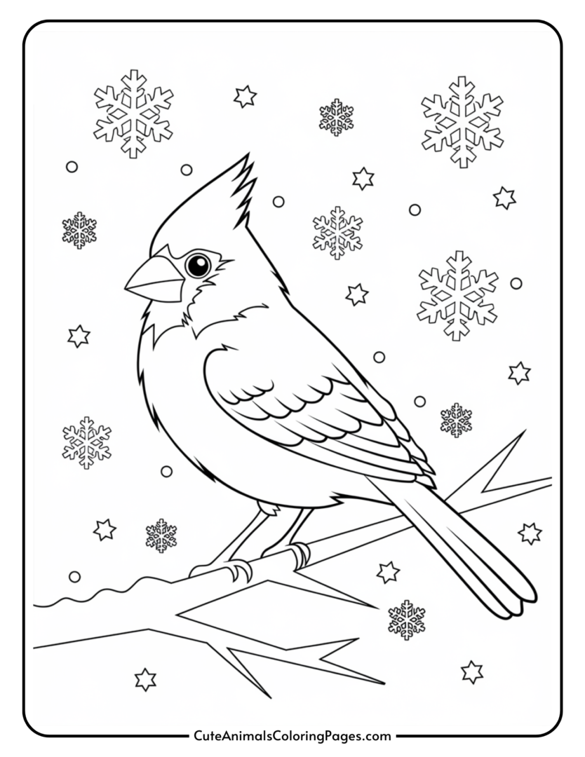 Cardinal Coloring Pages (10 Free Printable Pages) - Cute Animals ...