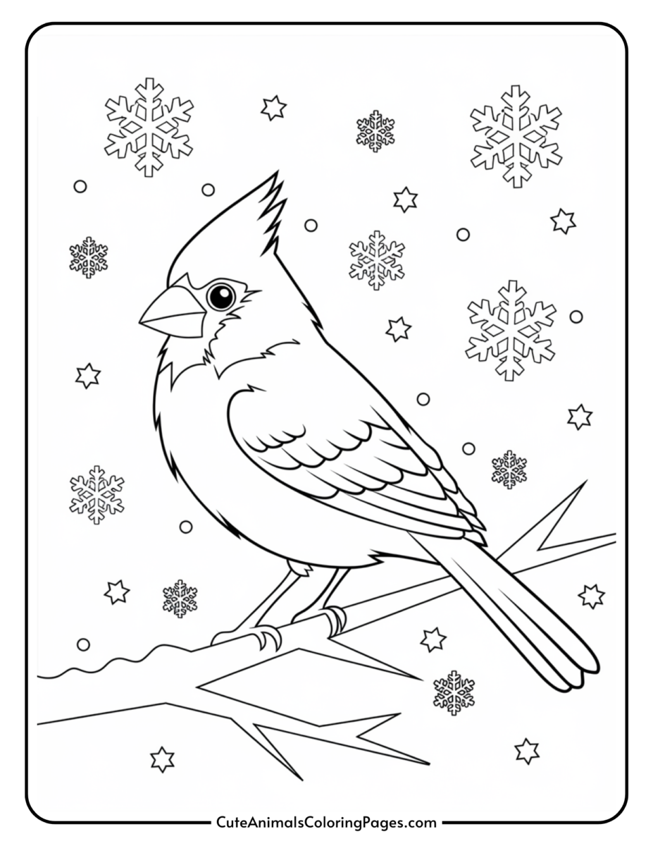 Cardinal Coloring Pages (10 Free Printable Pages) - Cute Animals ...