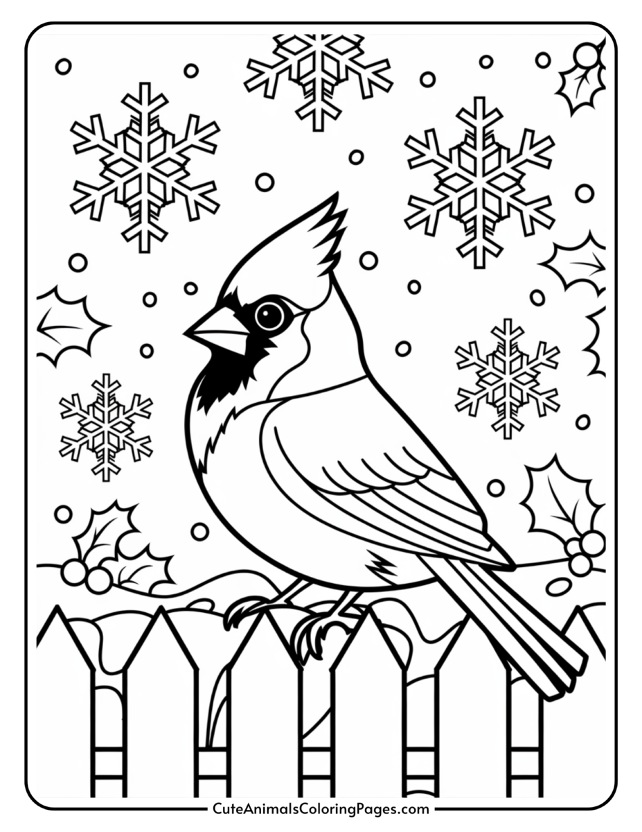 Cardinal Coloring Pages (10 Free Printable Pages) - Cute Animals ...