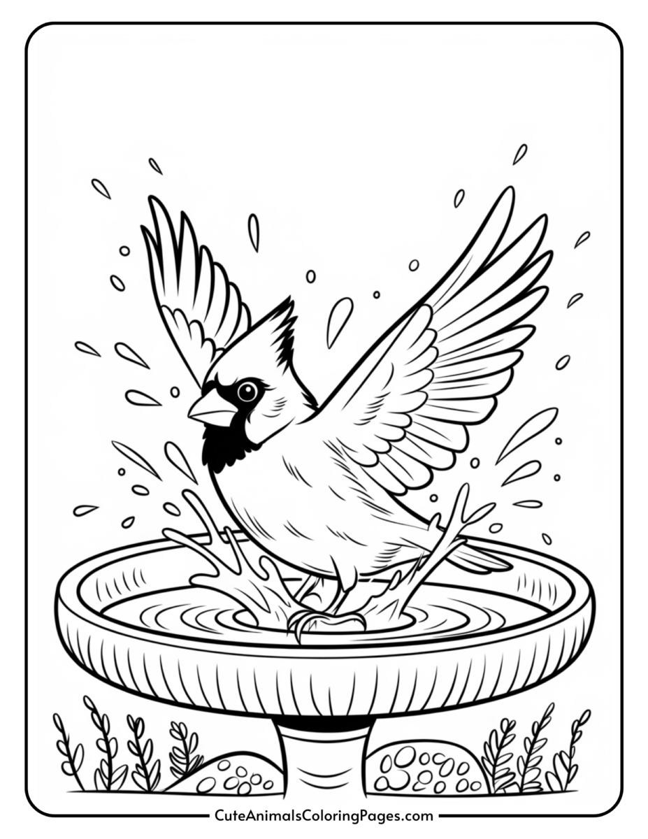 Cardinal Coloring Pages (10 Free Printable Pages) - Cute Animals ...