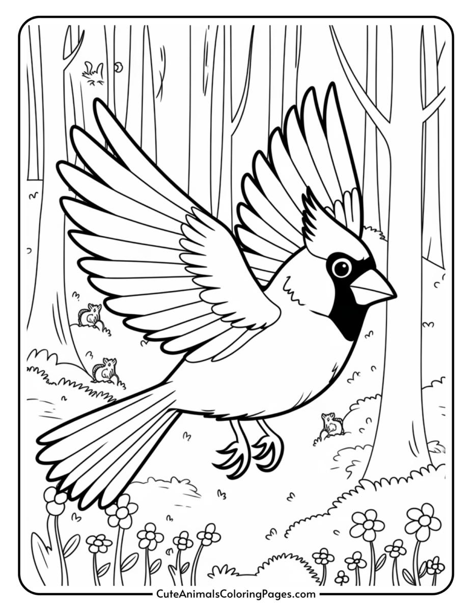 Cardinal Coloring Pages (10 Free Printable Pages) - Cute Animals ...