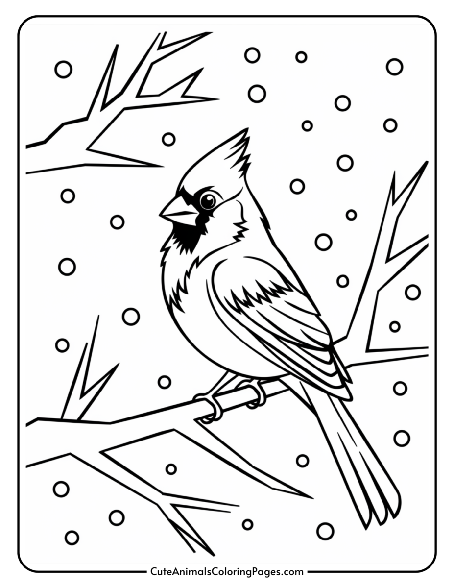 Cardinal Coloring Pages (10 Free Printable Pages) - Cute Animals ...