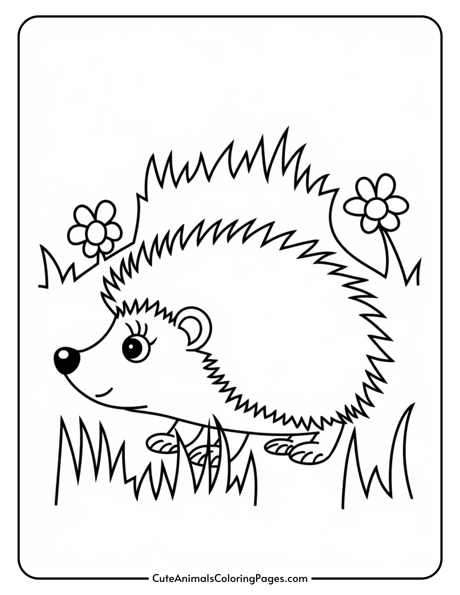 Hedgehog Coloring Pages (5 Free Printable Pages) - Cute Animals ...