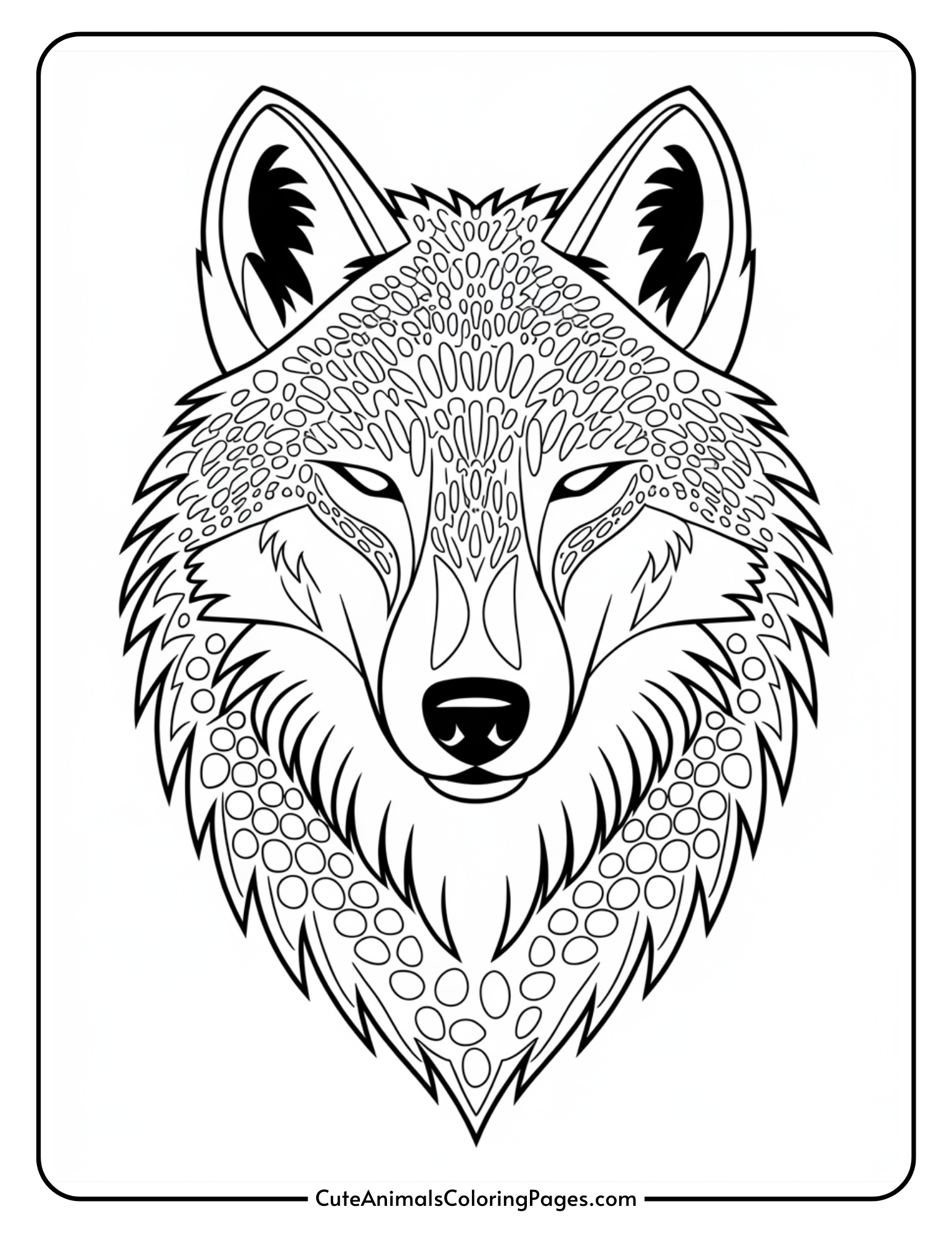 Wolf Coloring Pages (9 Free Printable Pages) - Cute Animals Coloring Pages