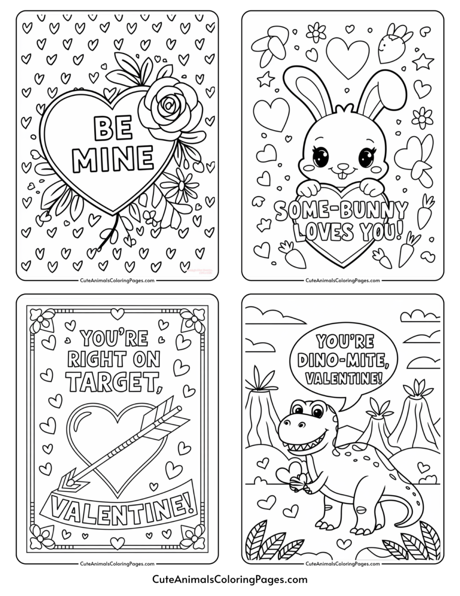 Black and White Printable Valentine Cards (25+ Free PDF Pages) - Cute ...