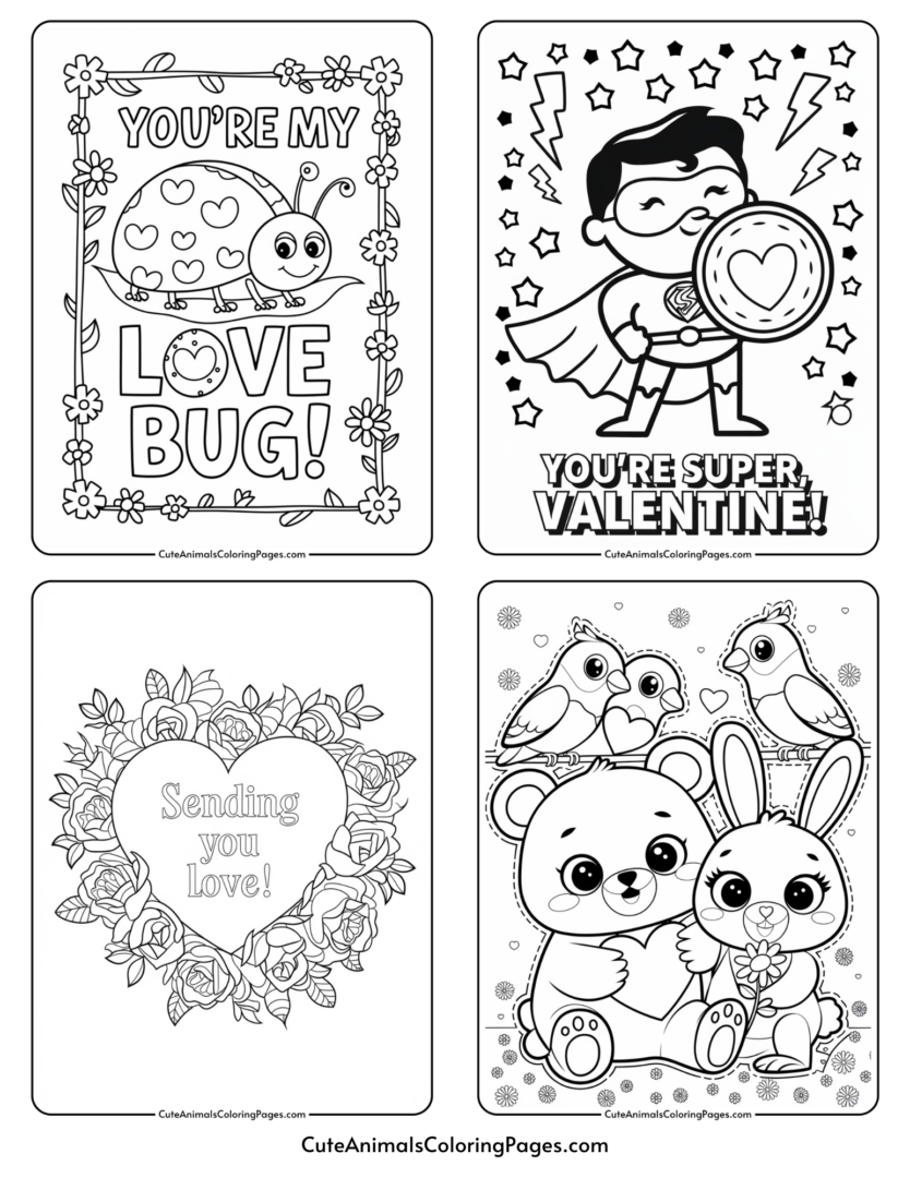 Black and White Printable Valentine Cards (25+ Free PDF Pages) - Cute ...