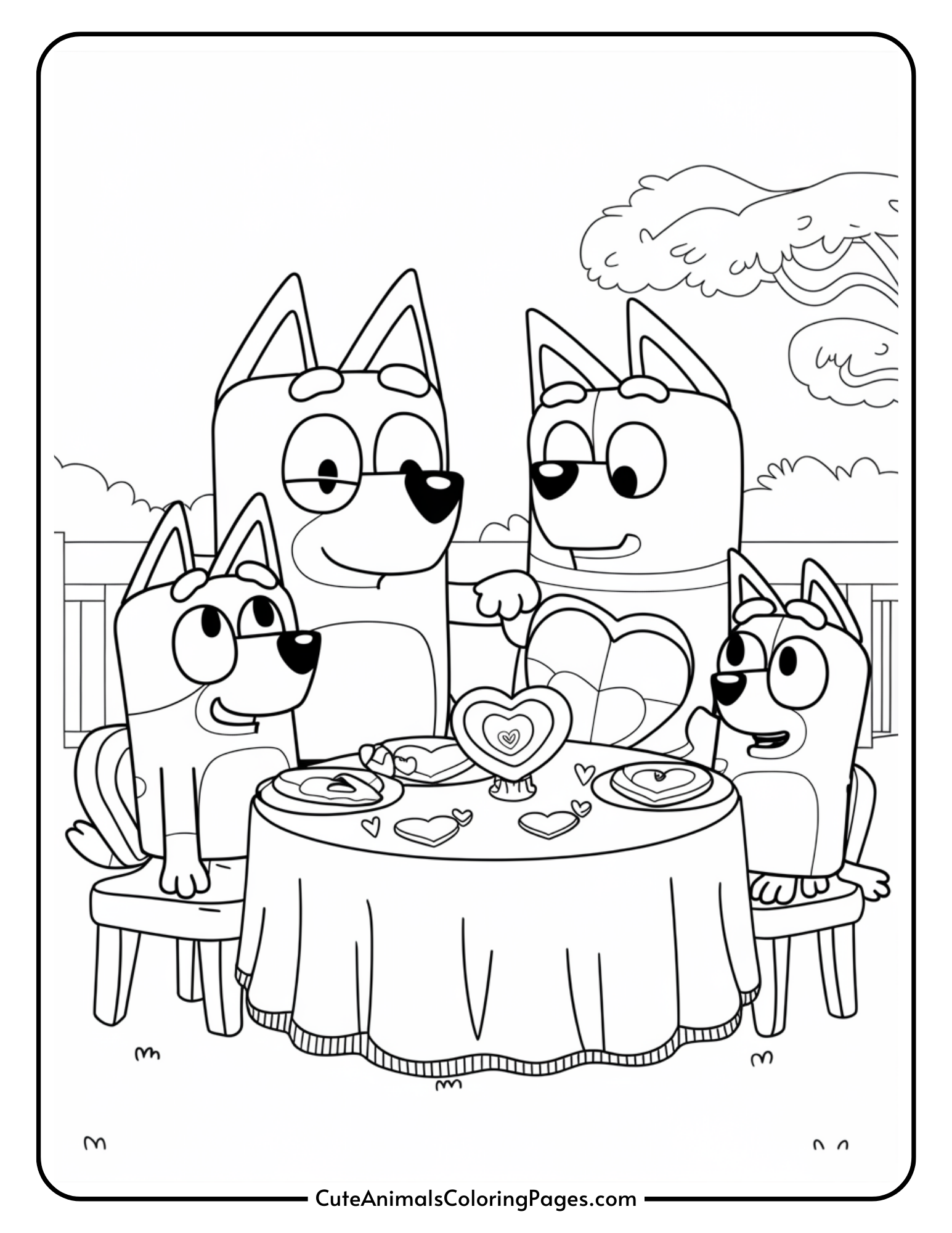 Bluey Valentines Coloring Pages (19 Free Printable PDF Pages) - Cute ...