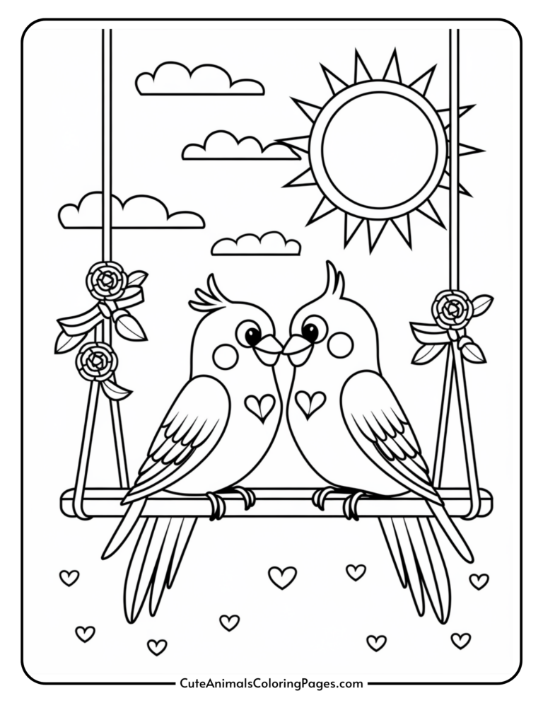 Cute Animal Valentine Coloring Pages (8 Free Printables) - Cute Animals ...