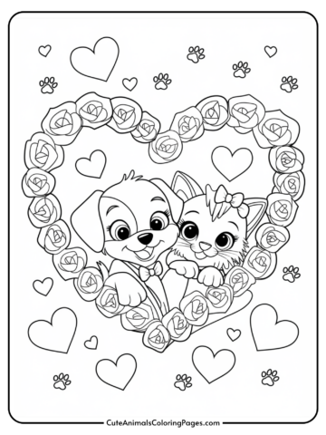 Cute Animal Valentine Coloring Pages (8 Free Printables) - Cute Animals ...