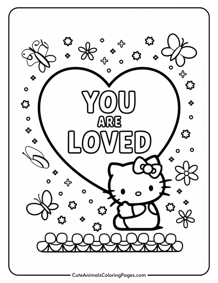 Hello Kitty Valentine Coloring Pages (24 Free Printable PDF Pages ...